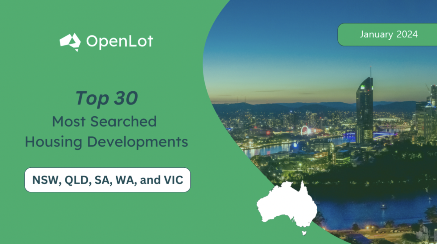 [Jan/2024] Top Most Searched Housing Developments in Australia | OpenLot.com.au